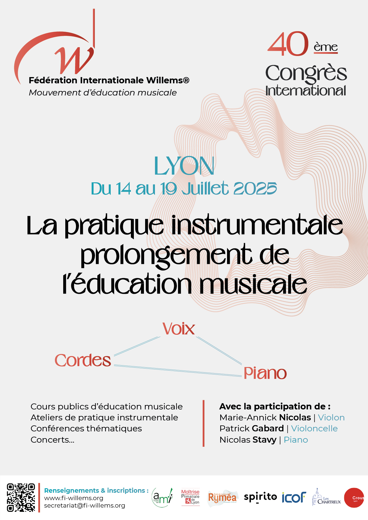 Participez au 40° Congrès International Willems® cet été à Lyon ...